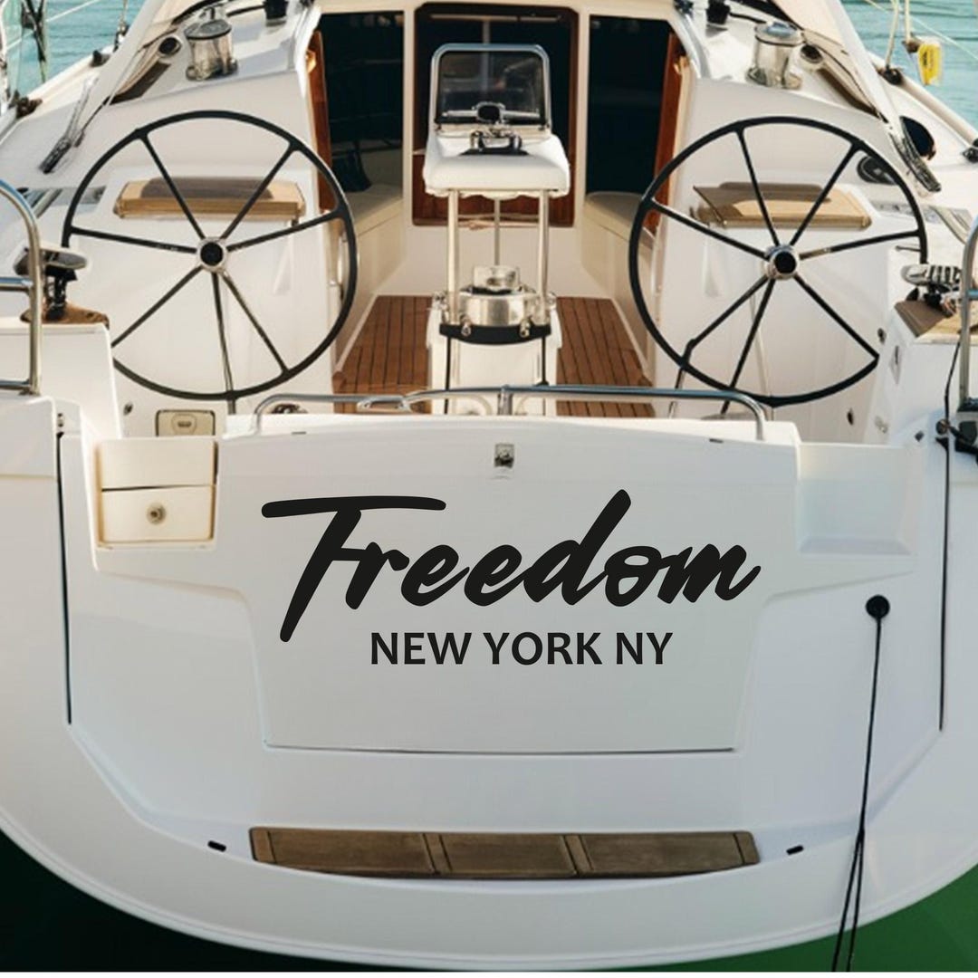 Custom Boat Decal for Yachts, Motor Boats, Pontoon Boats Kayaks, Custom ...