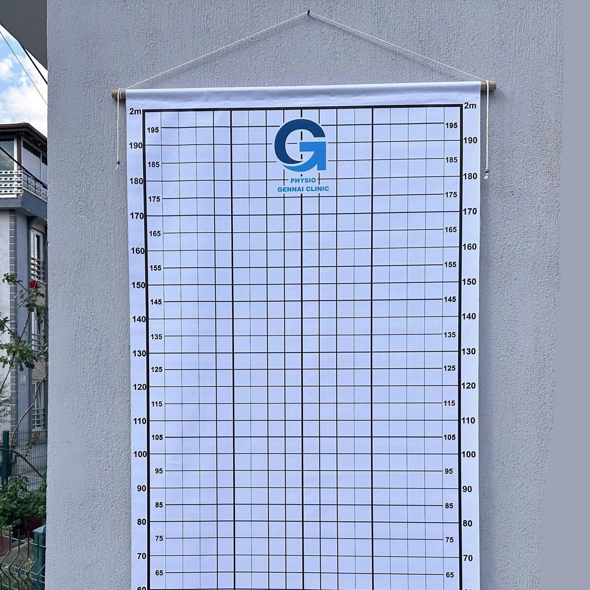Custom Canvas Posture Chart, Body Analysis Grid, Gym Decor (200x100 Cm ...