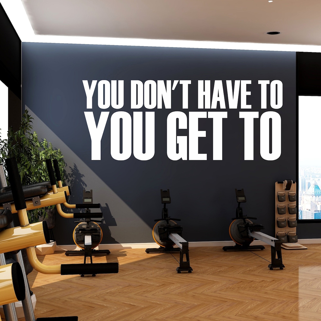 GYM Sticker With Motivation Lettering, Window Sticker,unique Wall Decal ...