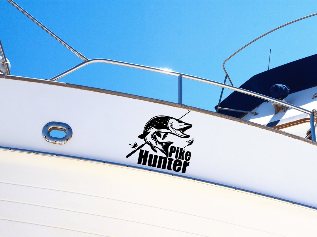 Pike Hunter for Boat Decal, Boat Sticker and Decal, Fishing Sticker ...
