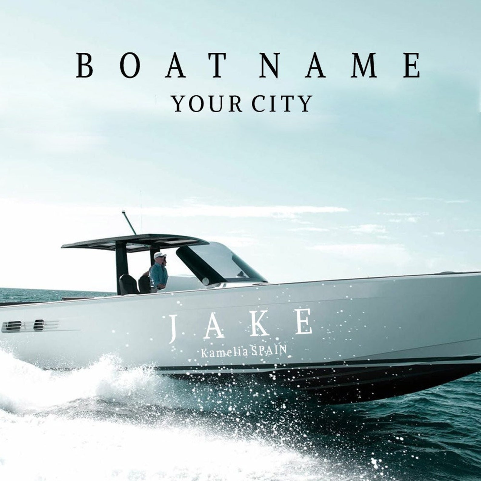 Custom Boat Name Decal, Fishing Decal, Boat Decal, Custom Nautical ...