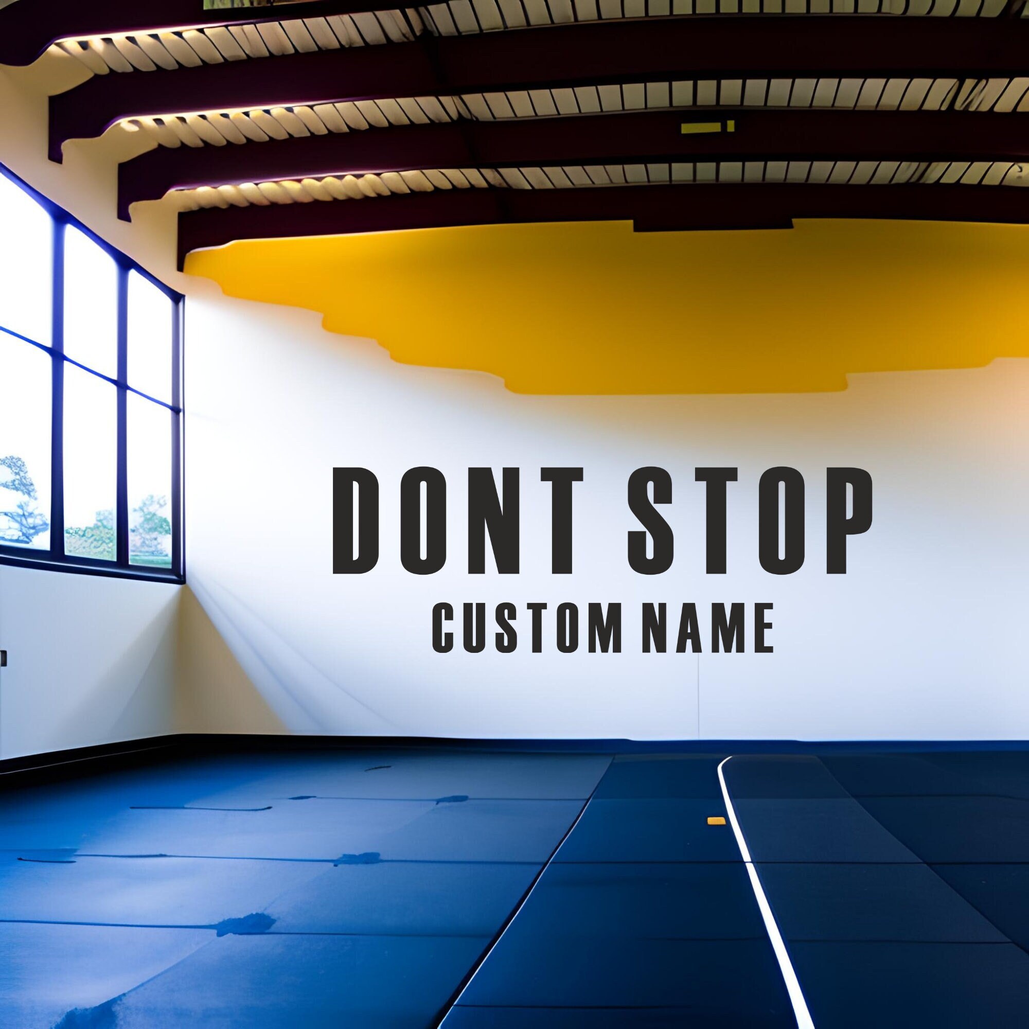 Custom Name GYM Wall Sticker, Custom Sticker, Unique Wall Decal, Vinyl ...
