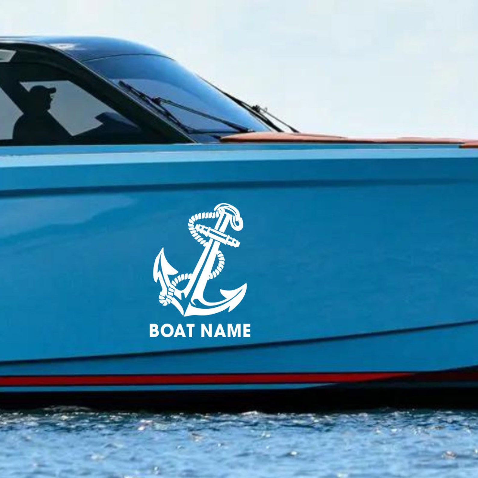 Anchor Custom Sticker, Anchor Decal-sticker, Fisherman Made to Order ...