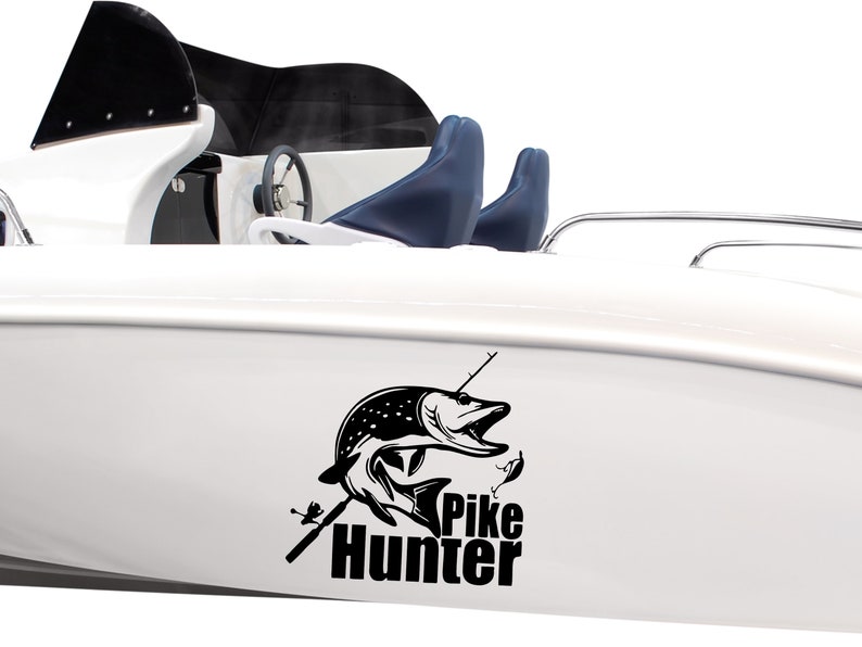 Pike Hunter for Boat Decal, Boat Sticker and Decal, Fishing Sticker ...