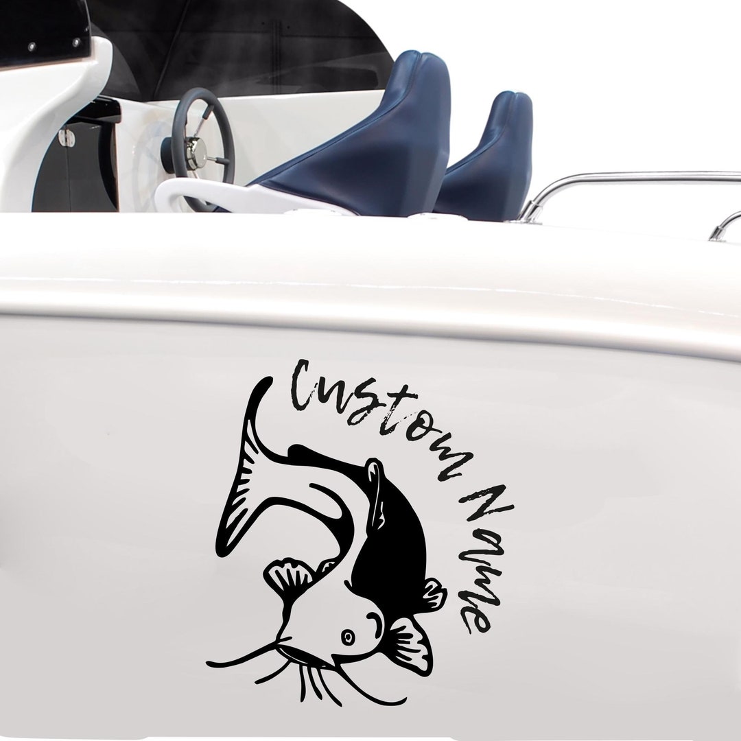 Custom Bot Name Fishing Sticker, Boat Sticker, Boat Decal, Fishing ...