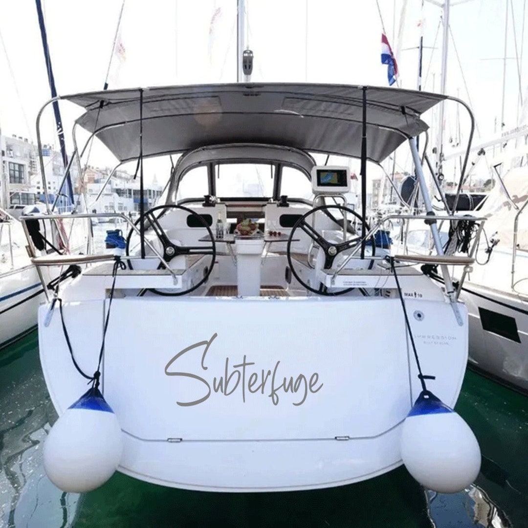 Handwriting Font Boat Sticker, Boat Sticker, Boat Decal, Pontoon Decal ...