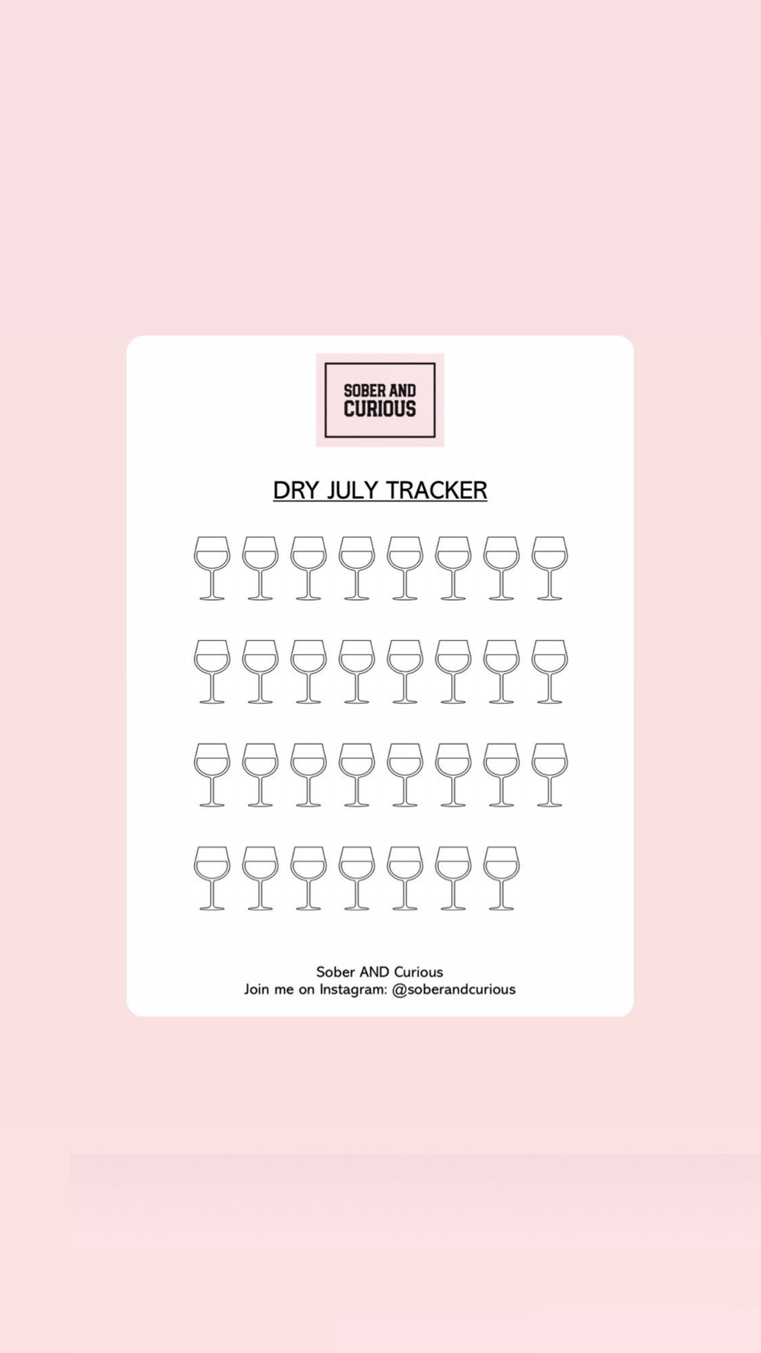 DRY JULY Tracker Challenge Digital Download - Etsy