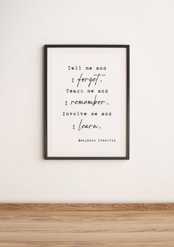 Benjamin Franklin Learning Quote