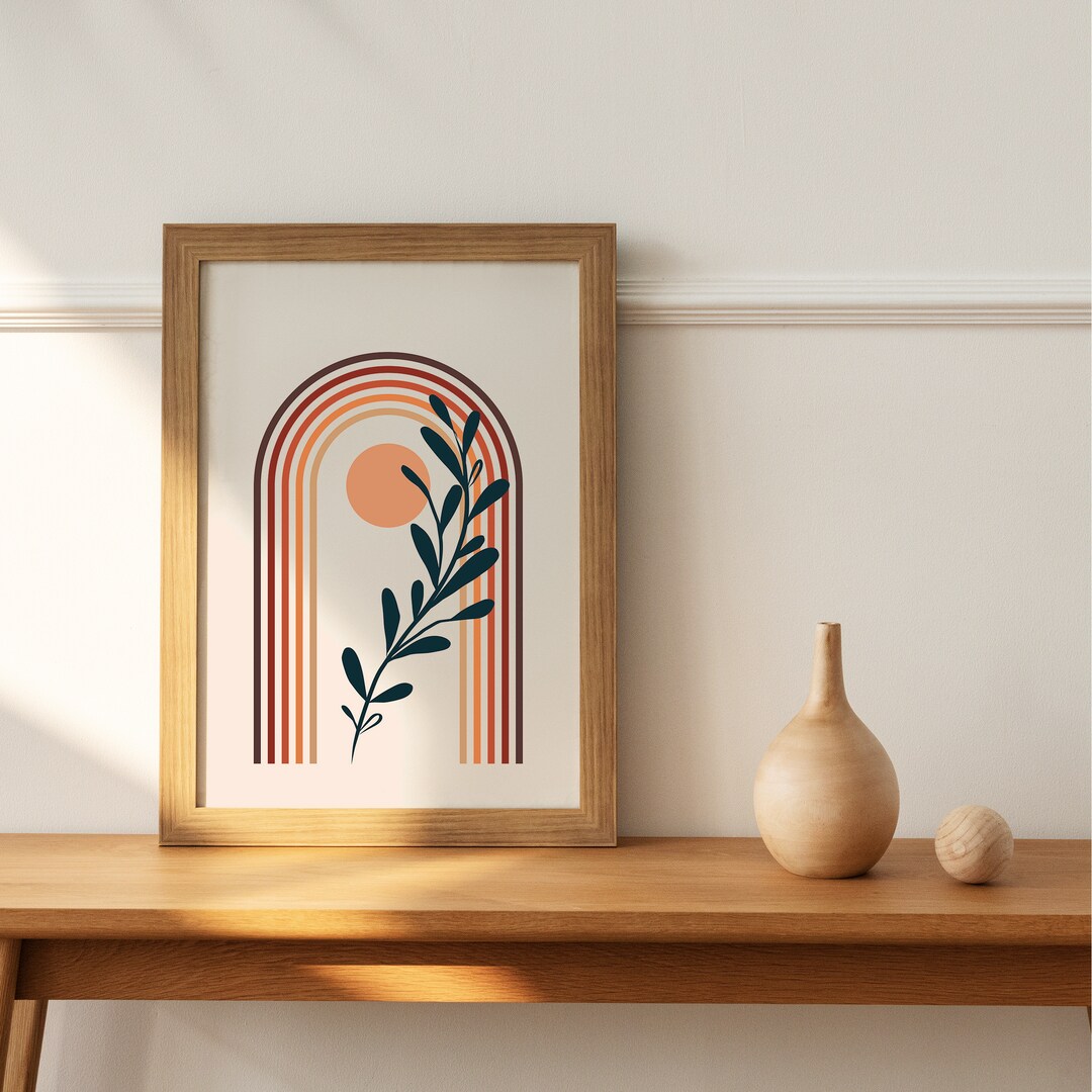 Printable Wall Art Boho Abstract Botanical Personalized Gift - Etsy