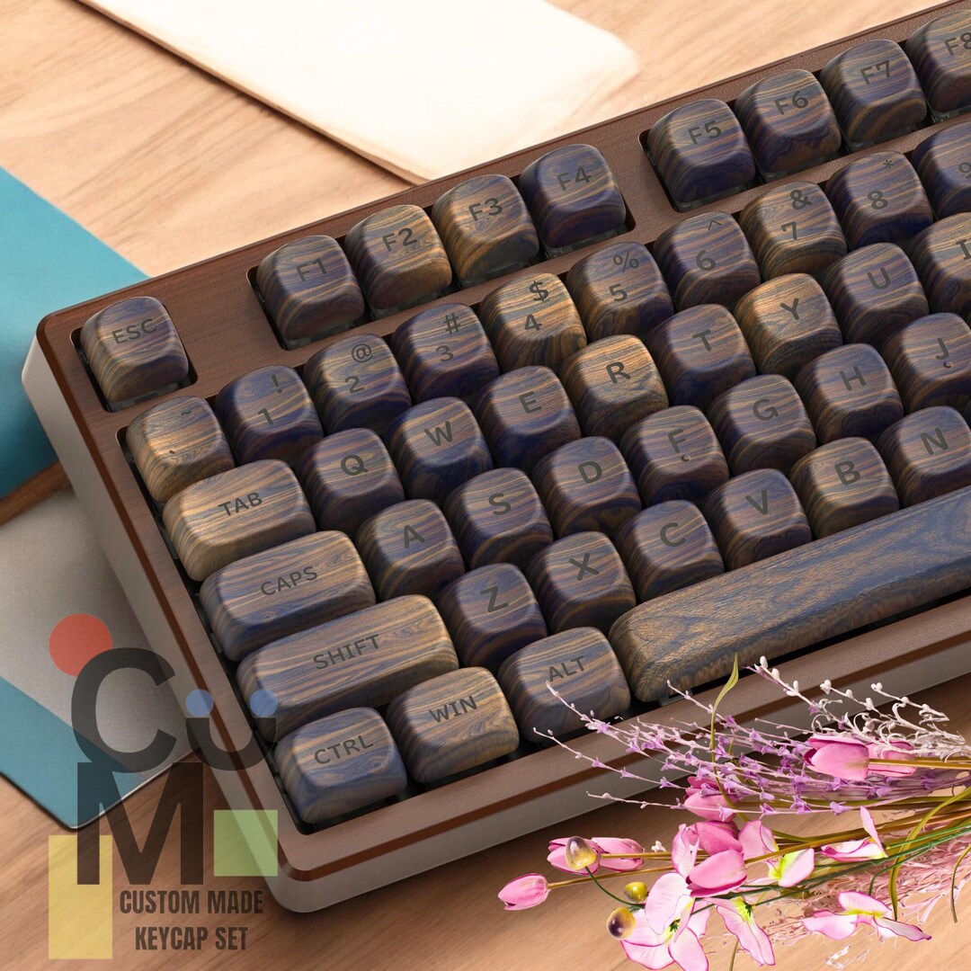 Walnut Wood Keycaps Set, MOA Profile, PBT Dye-sub, 130 Keys - Etsy