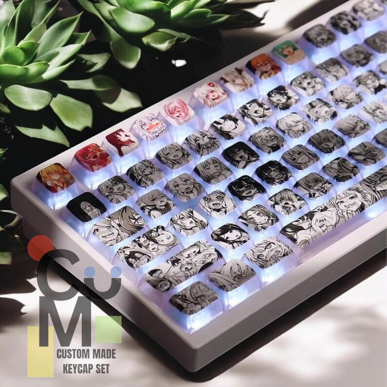 Custom Anime Keycaps Fubuki 108 Keys Pudding Keycap Anime Keycaps OEM ...