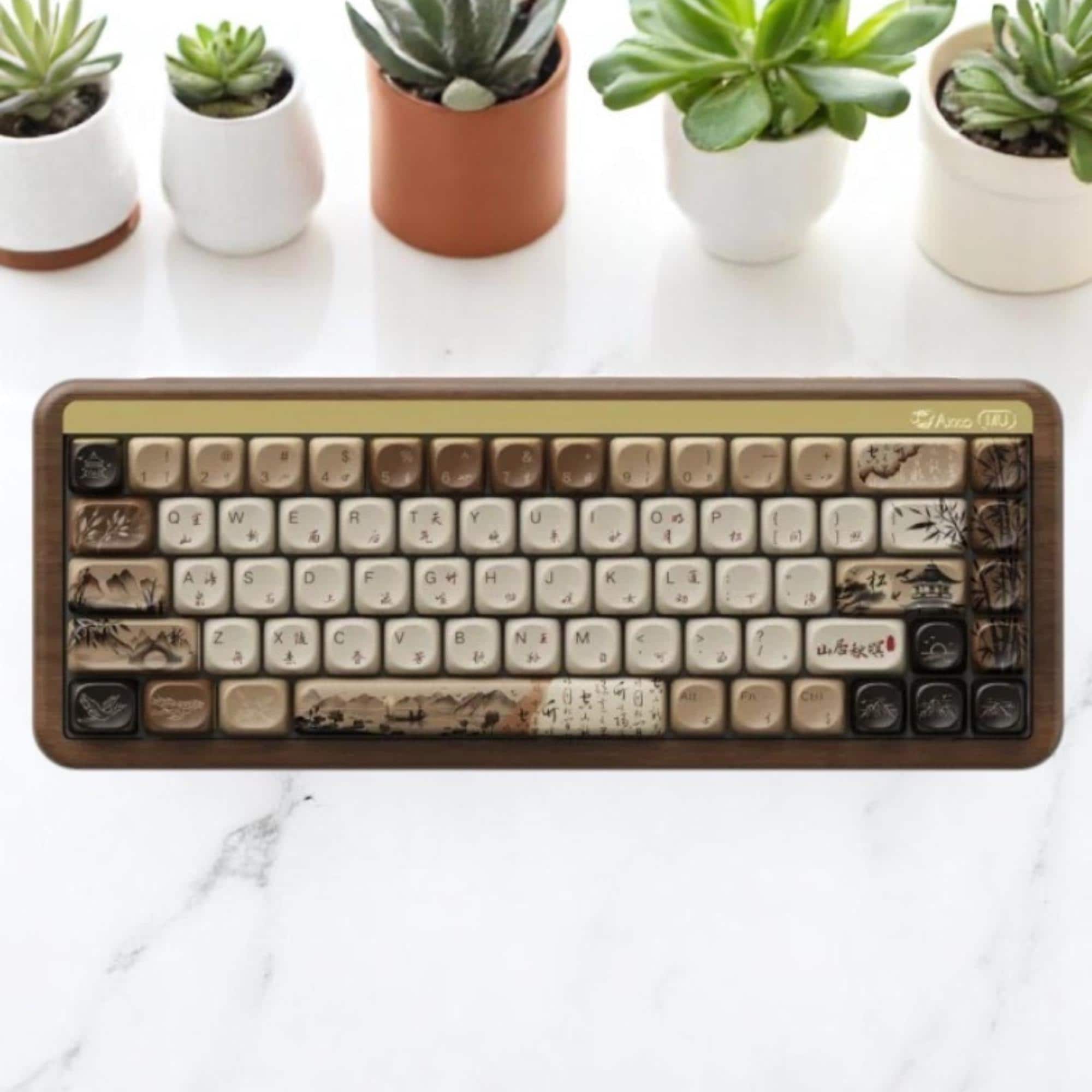 140 Mountain Painting Keycaps Set, Mechanical Keyboard, Dye-sub, MOA ...