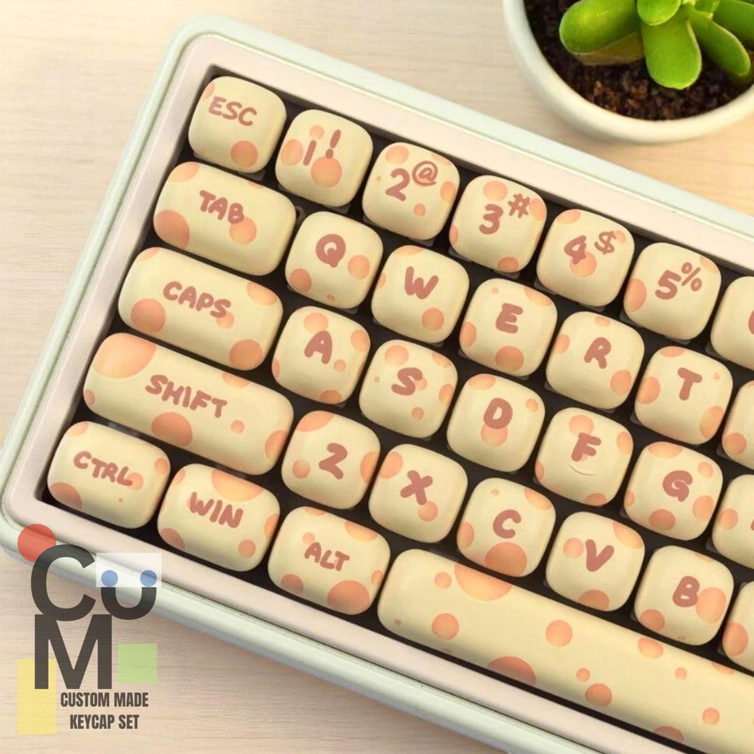 133keys Cute Keycaps, Bread Cheese Keycap, MOG Profile Keycaps, PBT ...