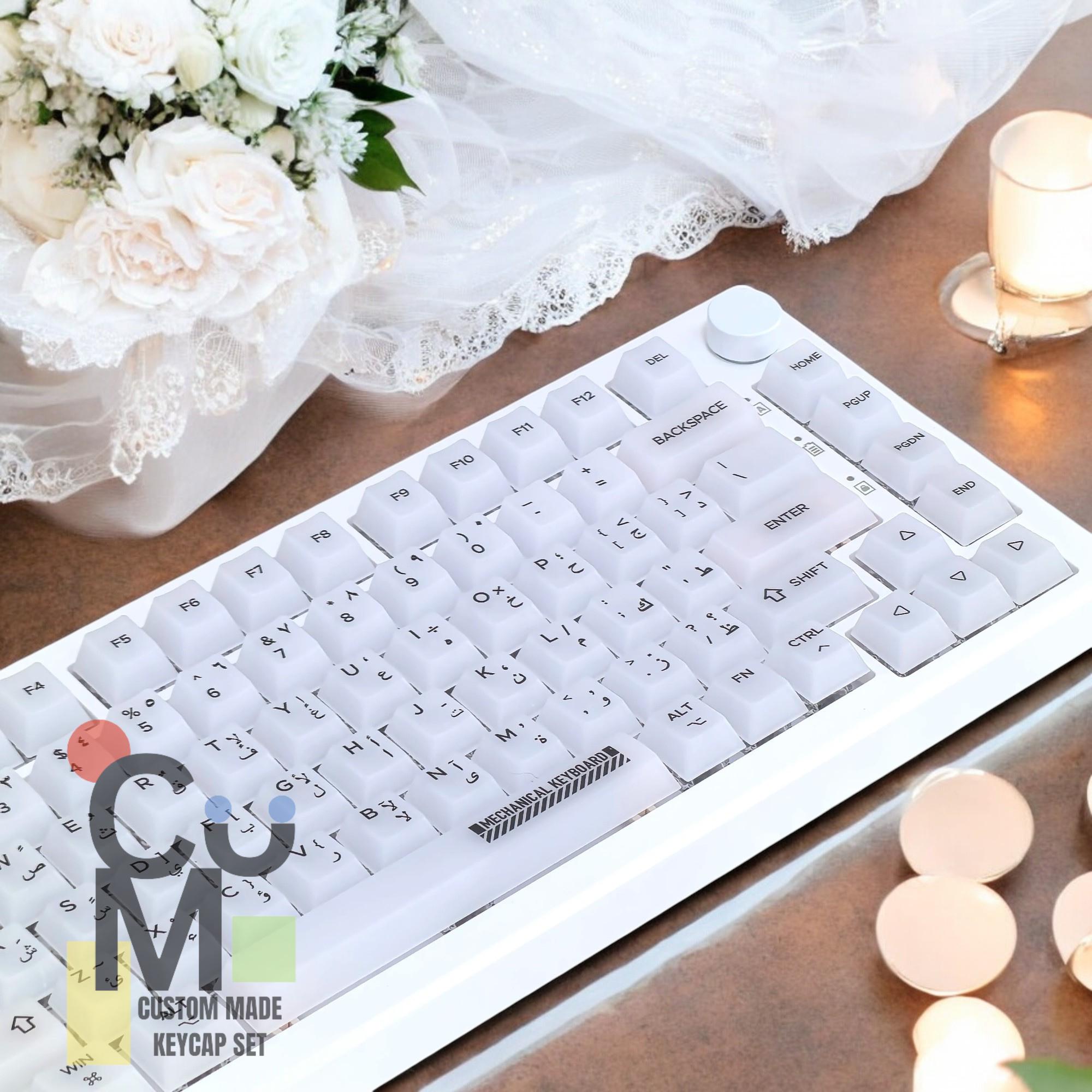 Transparent Keycaps | Full Keycap Set | Arabic Keycaps 124keys | Custom ...