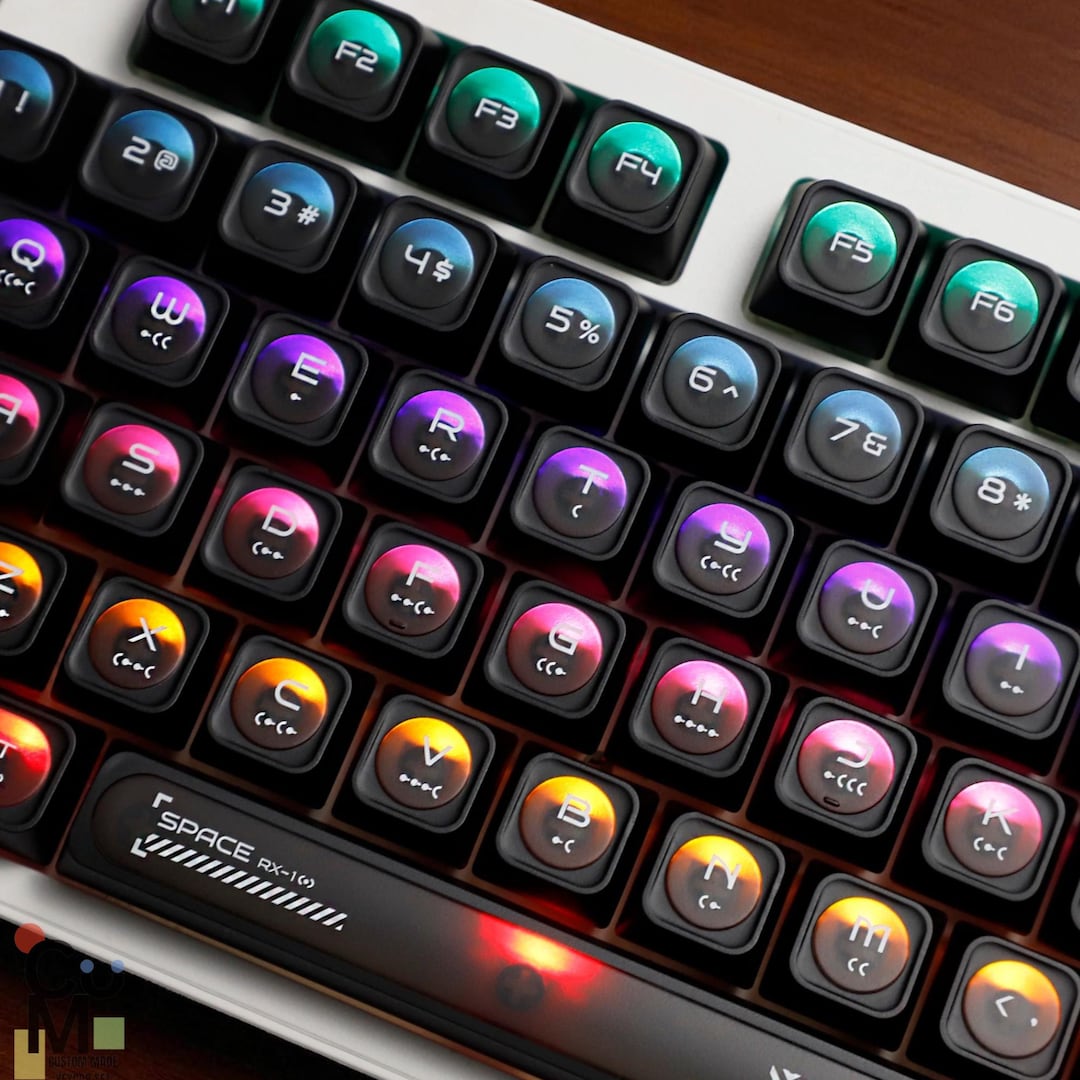 Lumineye Keycap Set | Translucent Cyber Glow Design Shine-through PBT ...