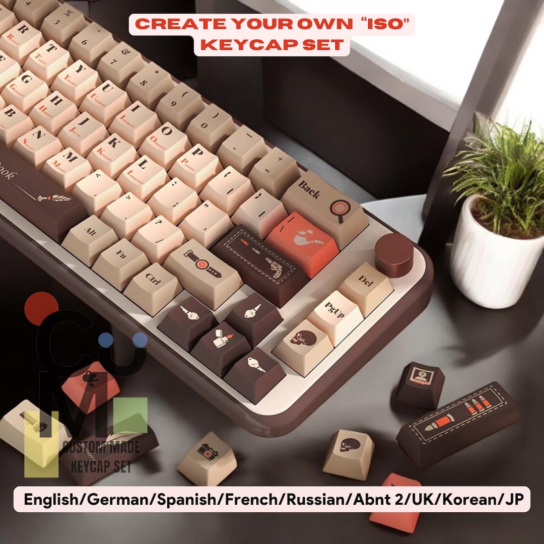 Custom Keycap Set, ISO Keycaps Set Uk/german/spanish/french/russian ...