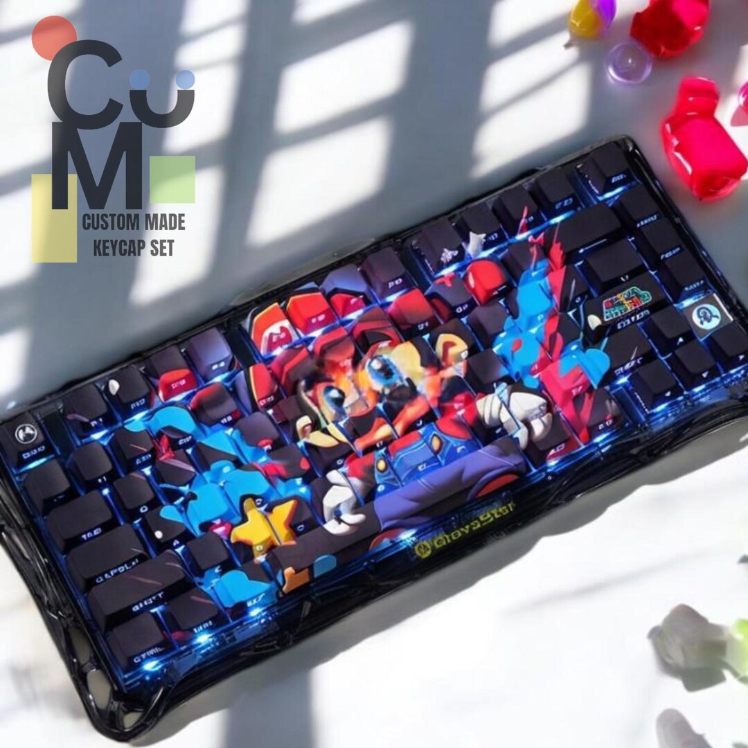 Custom Keycaps Mario Keycap Set Side Print Keycaps Double Shot PBT ...