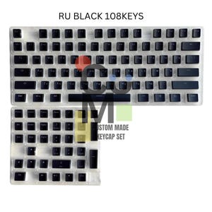 Russian Keycaps ISO Backlit Keycap Set, Black/white Pudding Keycap Set ...