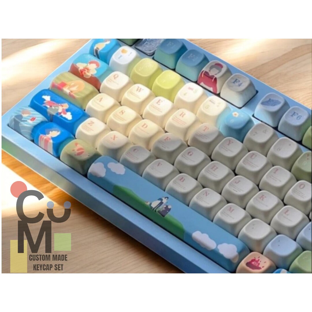 Summer Keycaps Ghibli Anime Japanese Style Keycap 144 Set PBT Custom ...