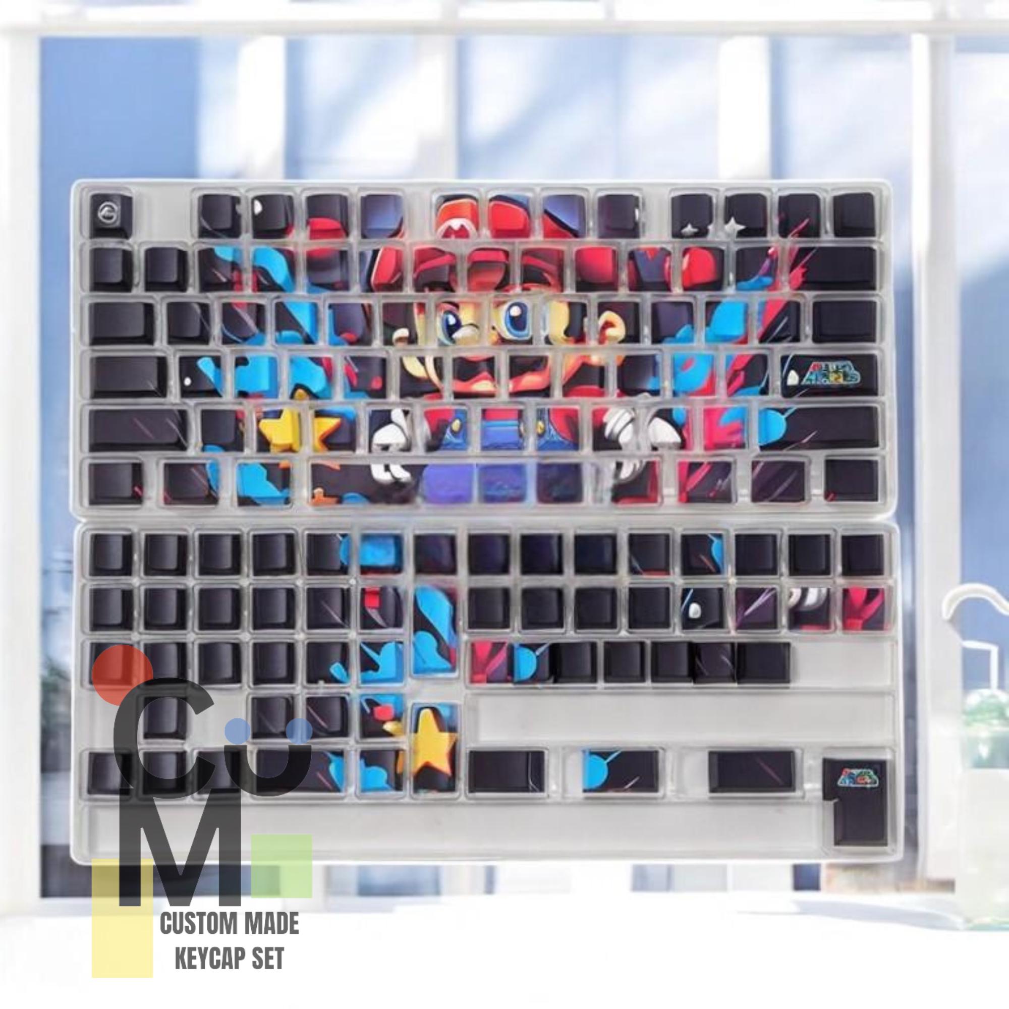 Custom Keycaps Mario Keycap Set Side Print Keycaps Double Shot PBT ...