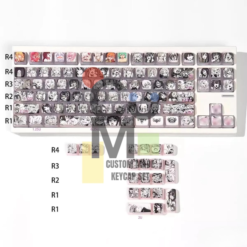 Custom Anime Keycaps Fubuki 108 Keys Pudding Keycap Anime Keycaps OEM ...