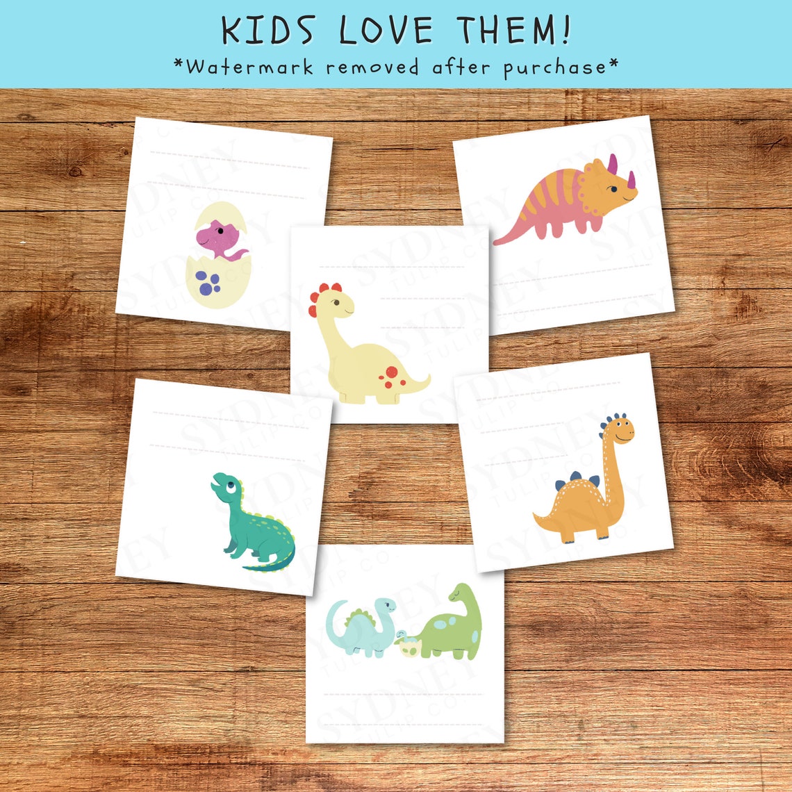 Lunchbox Notes Templates Dinosaur Lunch Box Notes for Kids - Etsy