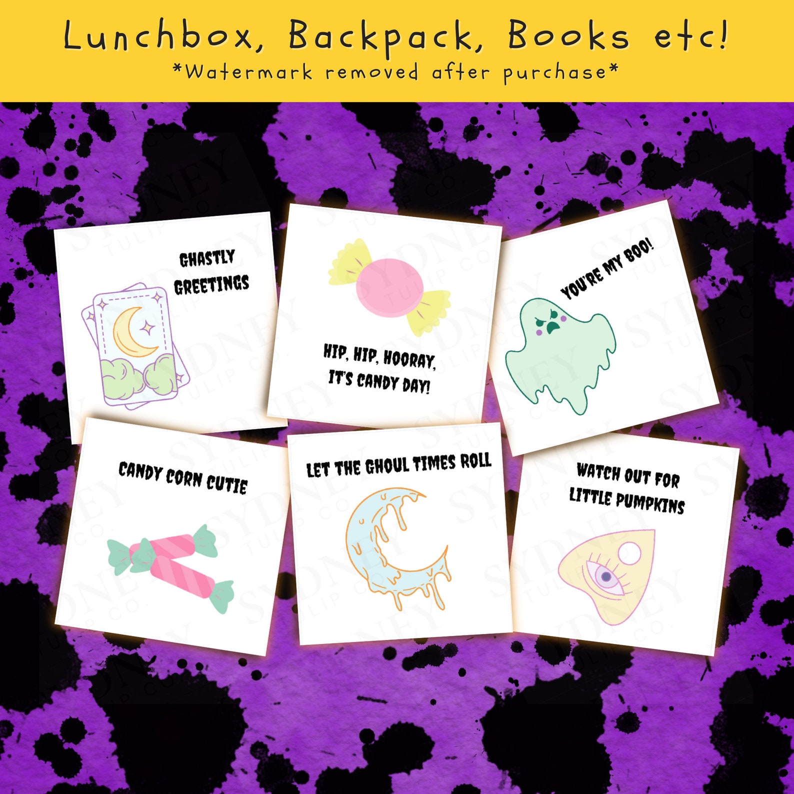 Printable Halloween Lunchbox Notes Lunch Box Notes for - Etsy