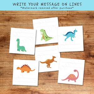Lunchbox Notes Templates Dinosaur Lunch Box Notes for Kids - Etsy