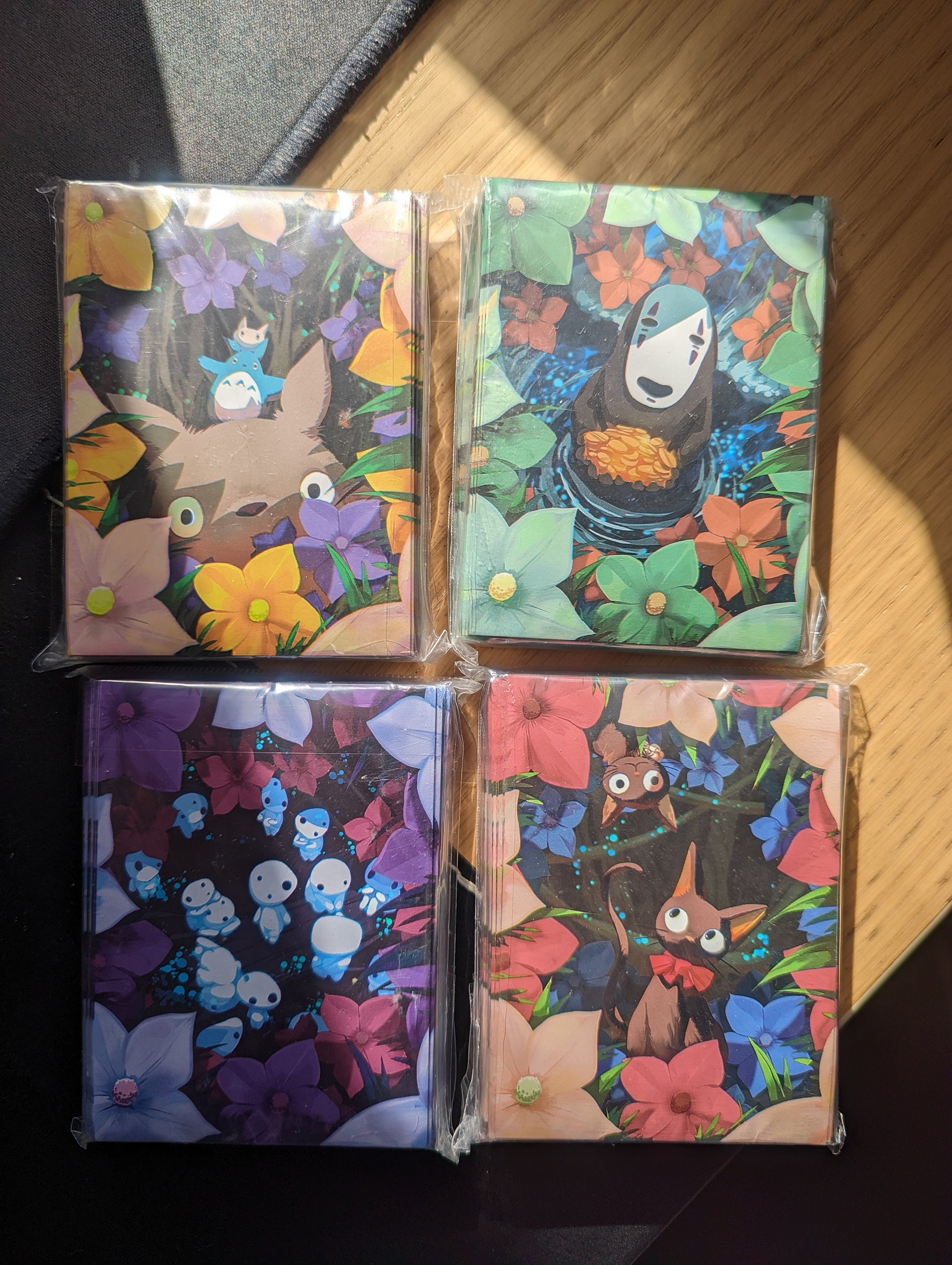Ghibli TCG Card Sleeves Totoro, No Face, Jiji, Kodama, Calcifer, Fox ...