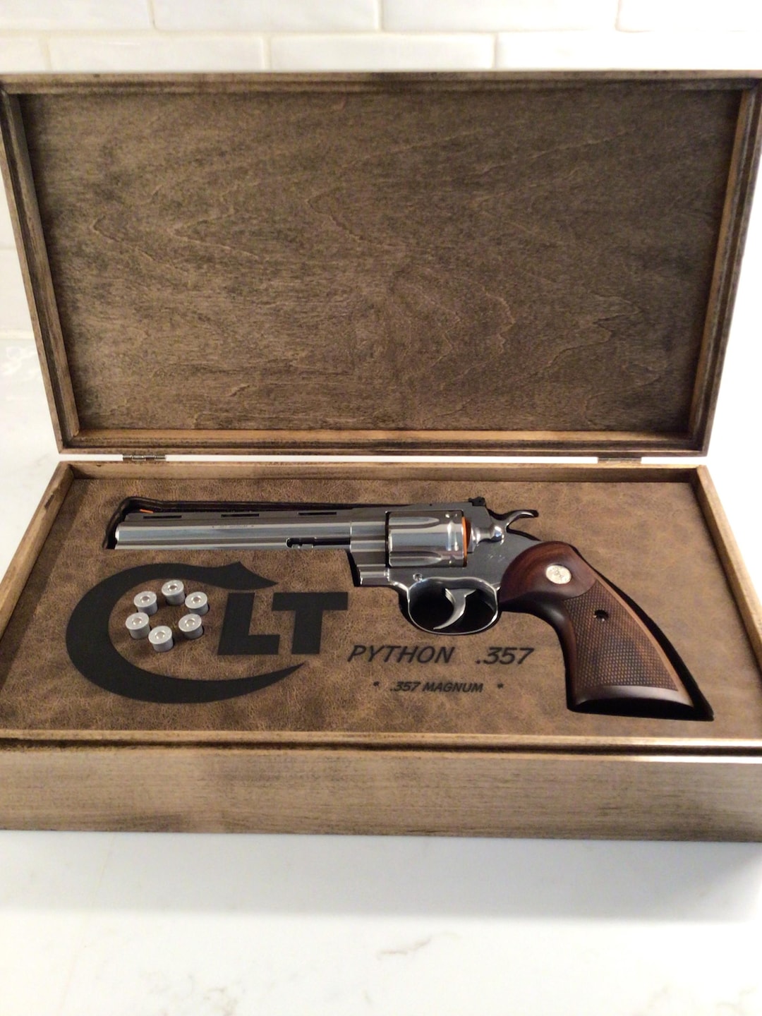 Colt Python Presentation Case Engraved “blemished” Maple for 6” Python - Etsy