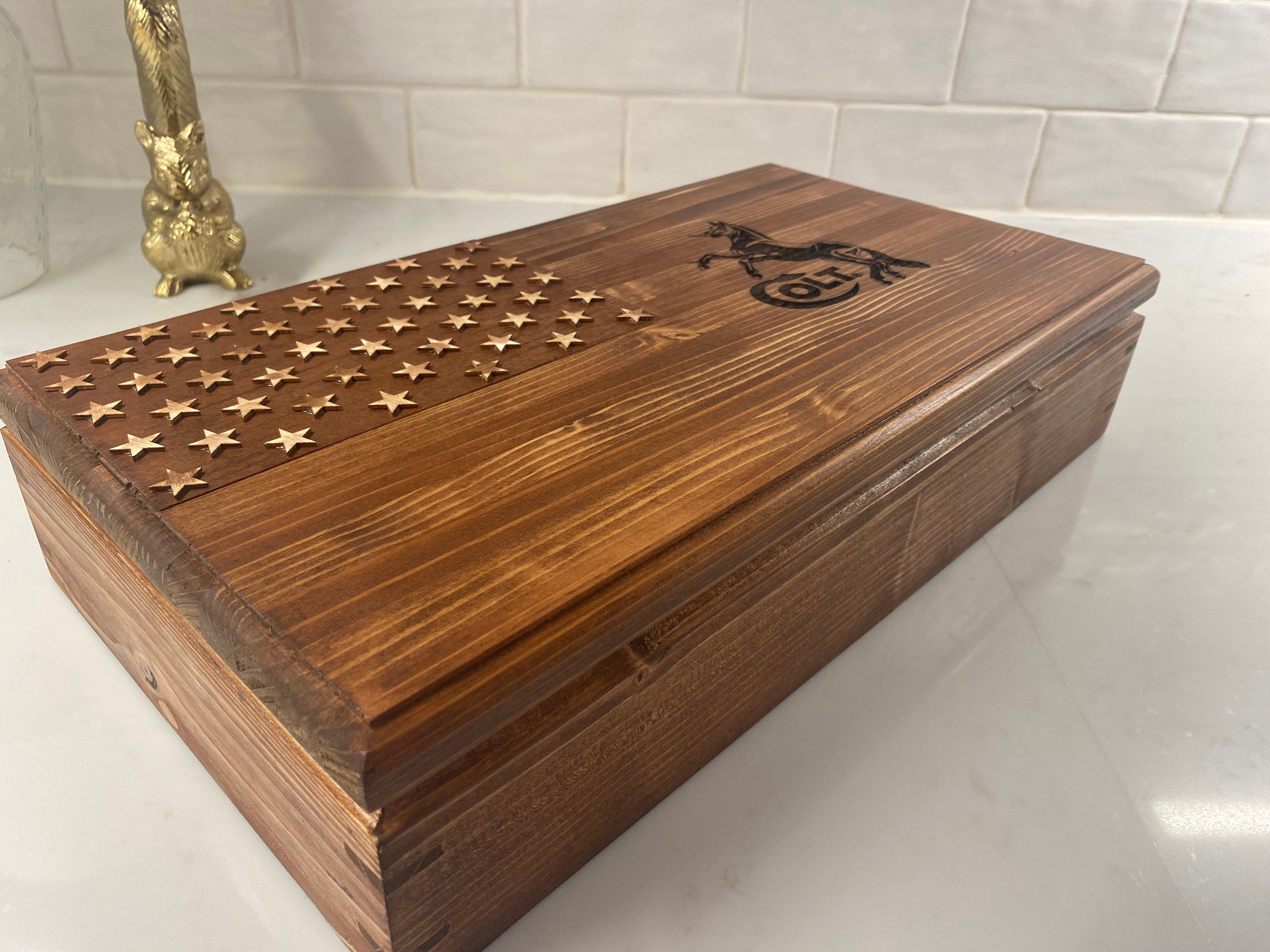 Colt Python 4 or 6 Barrel Case With Laser Engraved Interior and Lid Lid ...