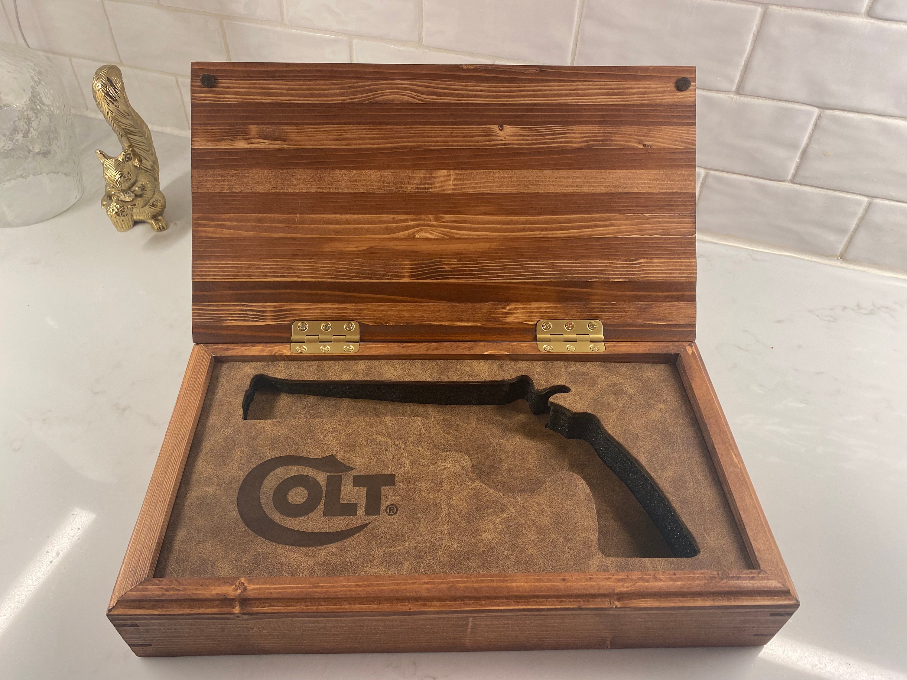 Colt Python 4 or 6 Barrel Case With Laser Engraved Interior and Lid Lid ...