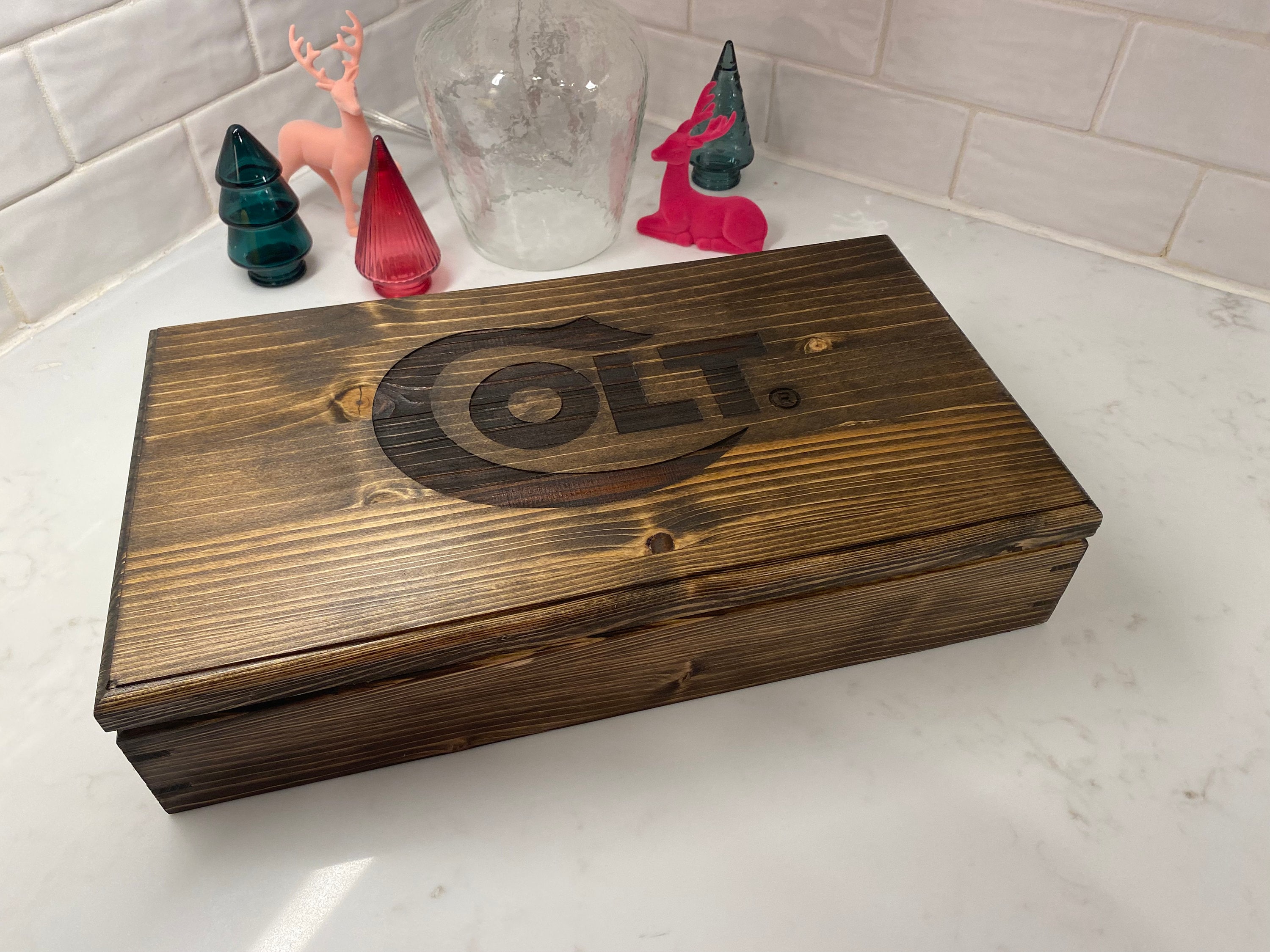 Colt Python 6” American Patriotic Display Case / Box Laser Engraved and ...