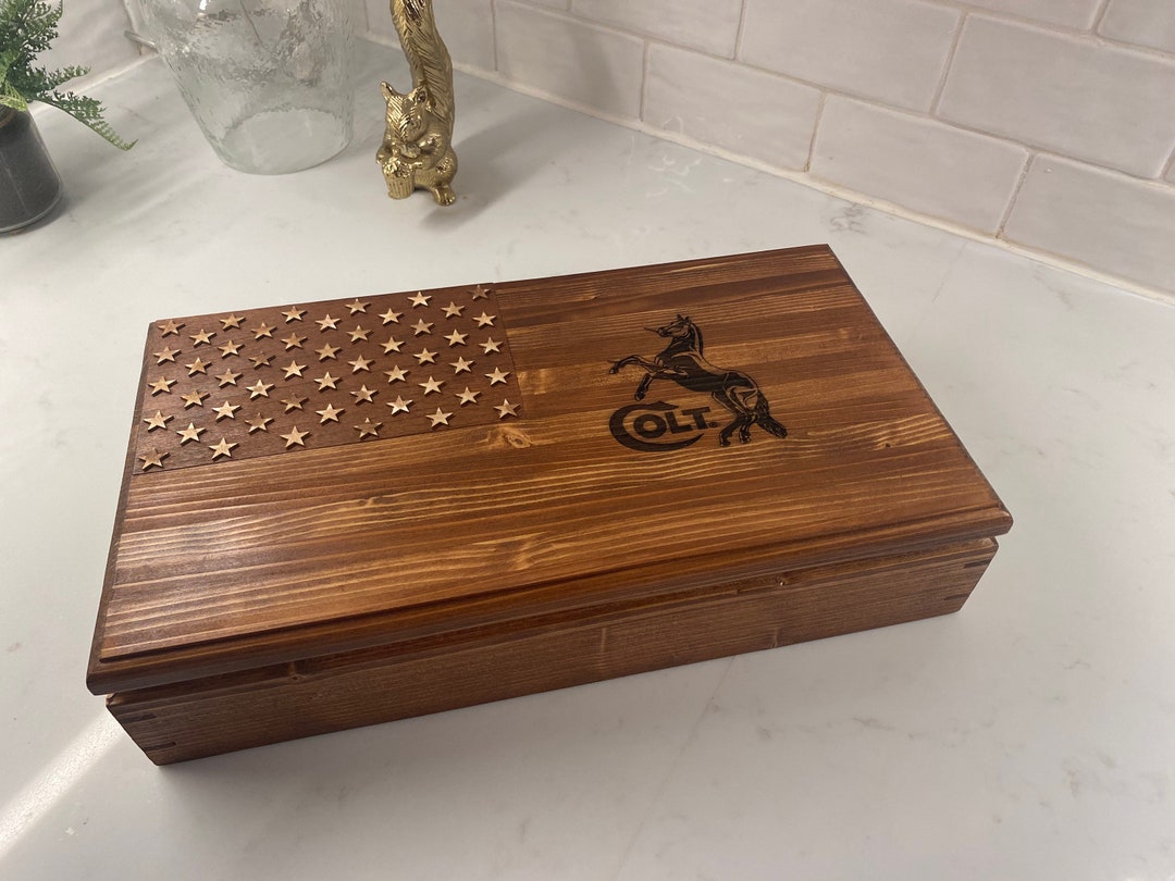 Colt Python 4 or 6 Barrel Case With Laser Engraved Interior and Lid Lid ...