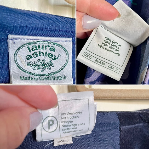 Rare Laura Ashley, Dark navy blue velvet 1980s period… - Gem