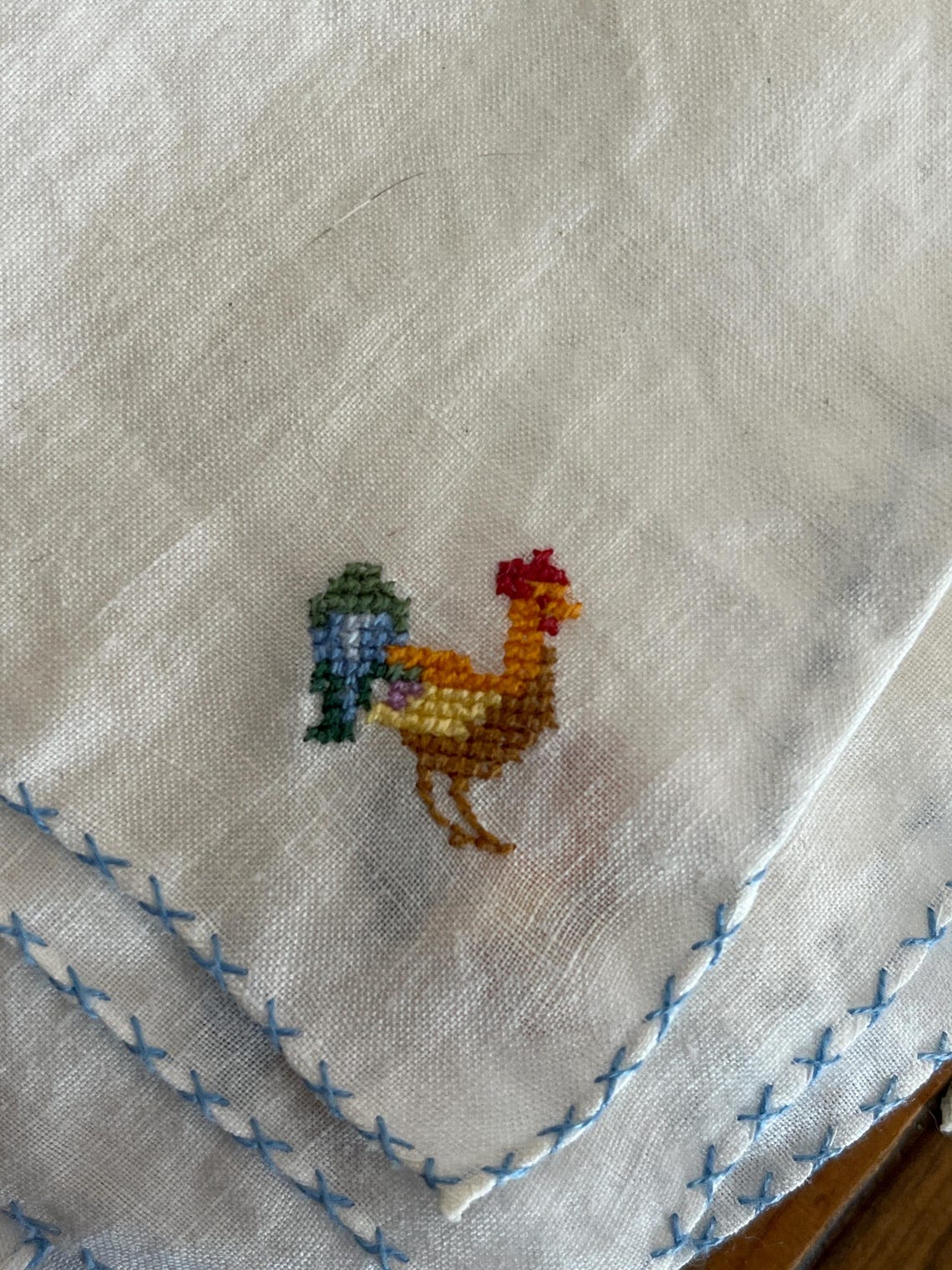 Hand Embroidered Chicken Napkins - Etsy