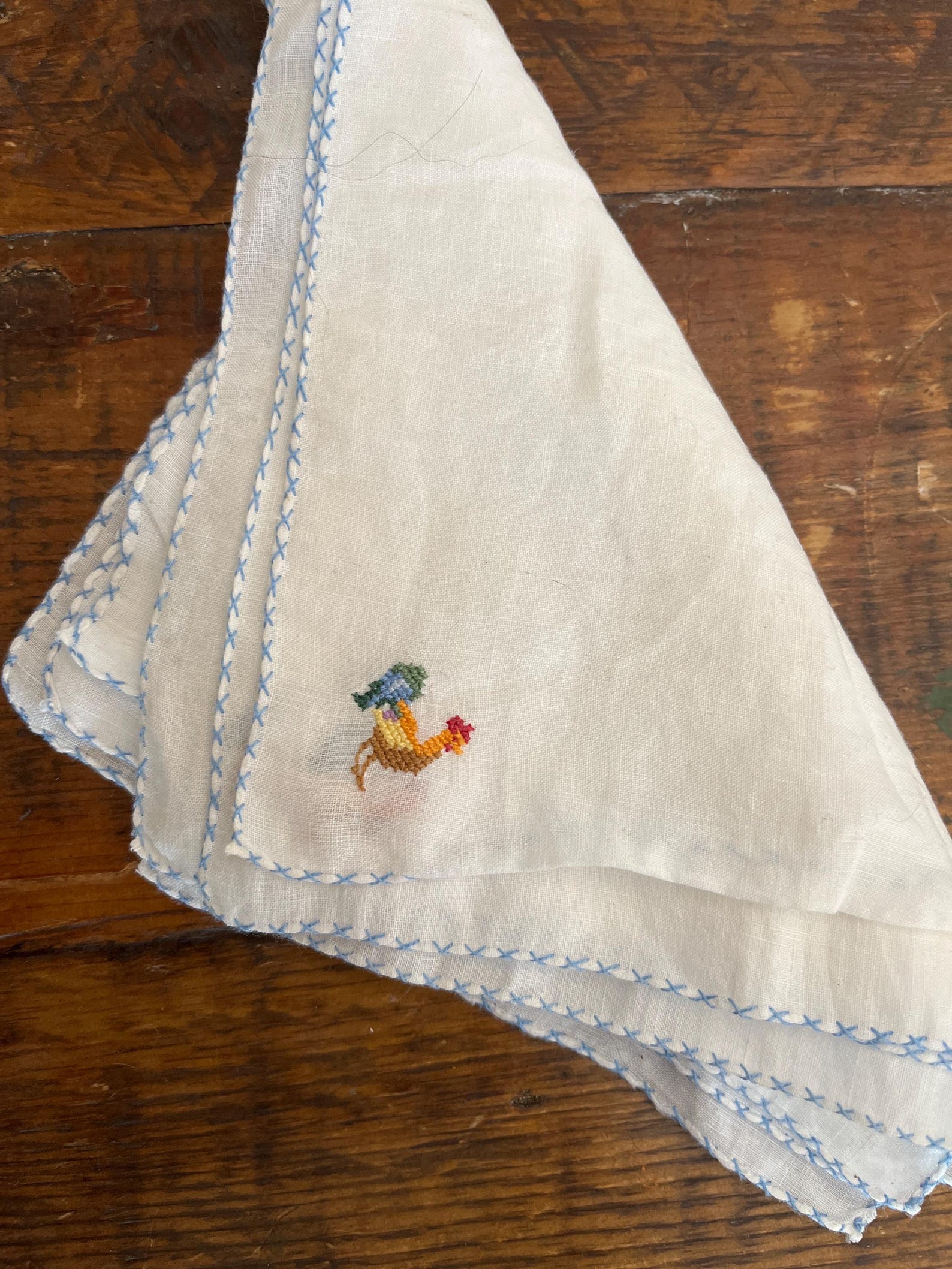 Hand Embroidered Chicken Napkins - Etsy