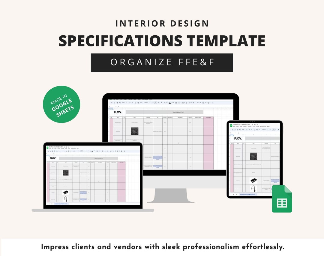 Interior Design Specification Template Budget Management Template Excel ...