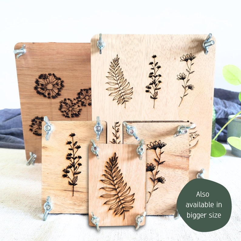 Pocket Flower Press, Kids and Nature Lover Herb and Plant Pressing Kit ...