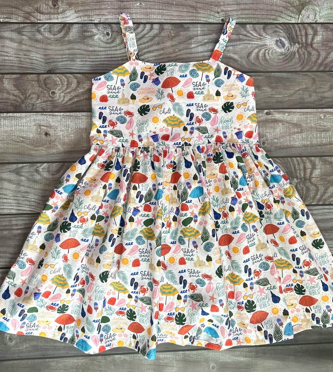 Girls Summer Beach Dress - Etsy