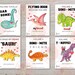 Printable Dinosaur Valentine's Day Cards, Dinosaur Classroom Valentine ...