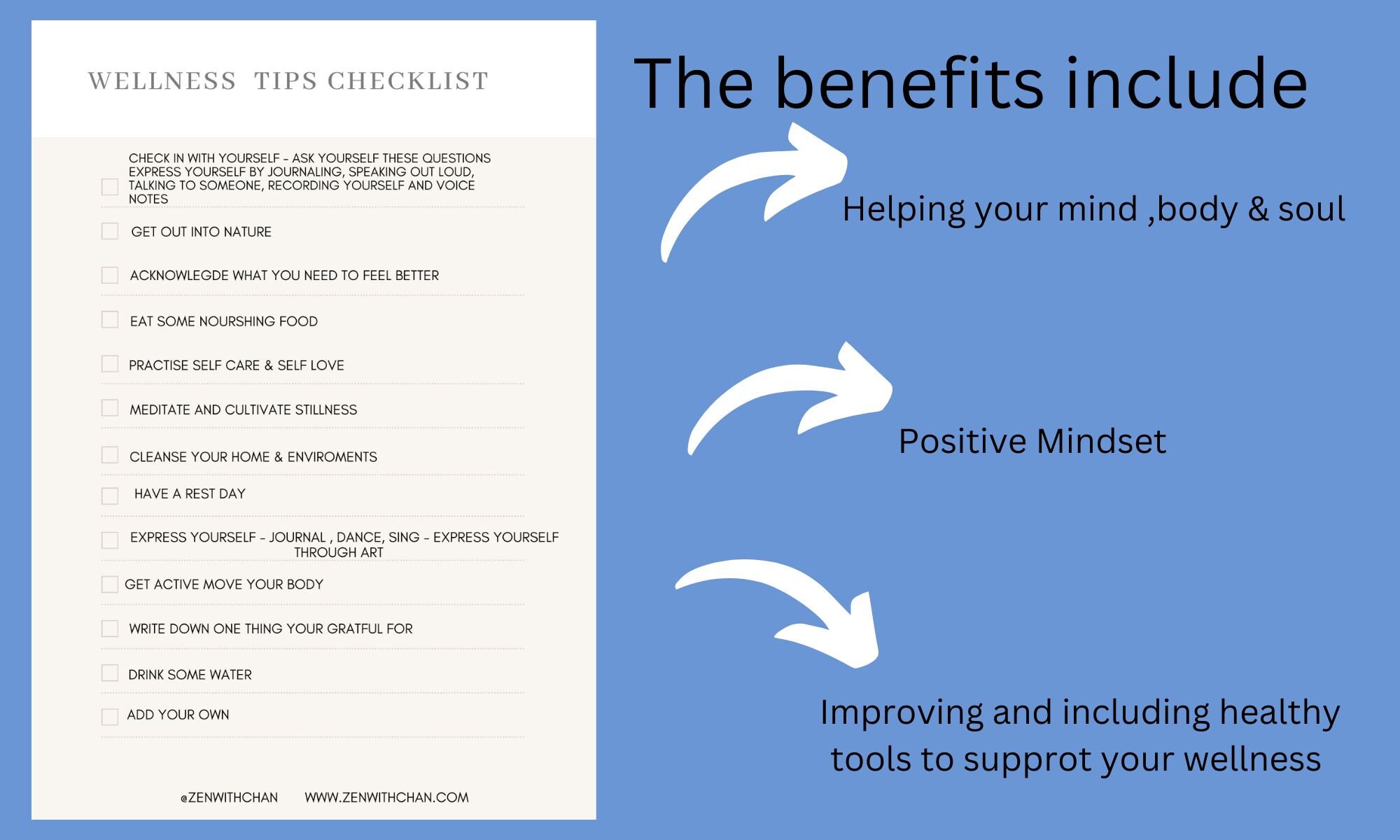 Wellness Check List Printable Descriptions Template Etsy - Etsy