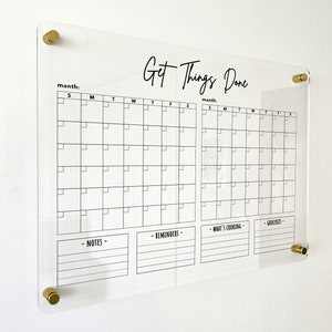 DOUBLE MONTH Custom Family Wall Calendar Personalized Planner Two Month ...