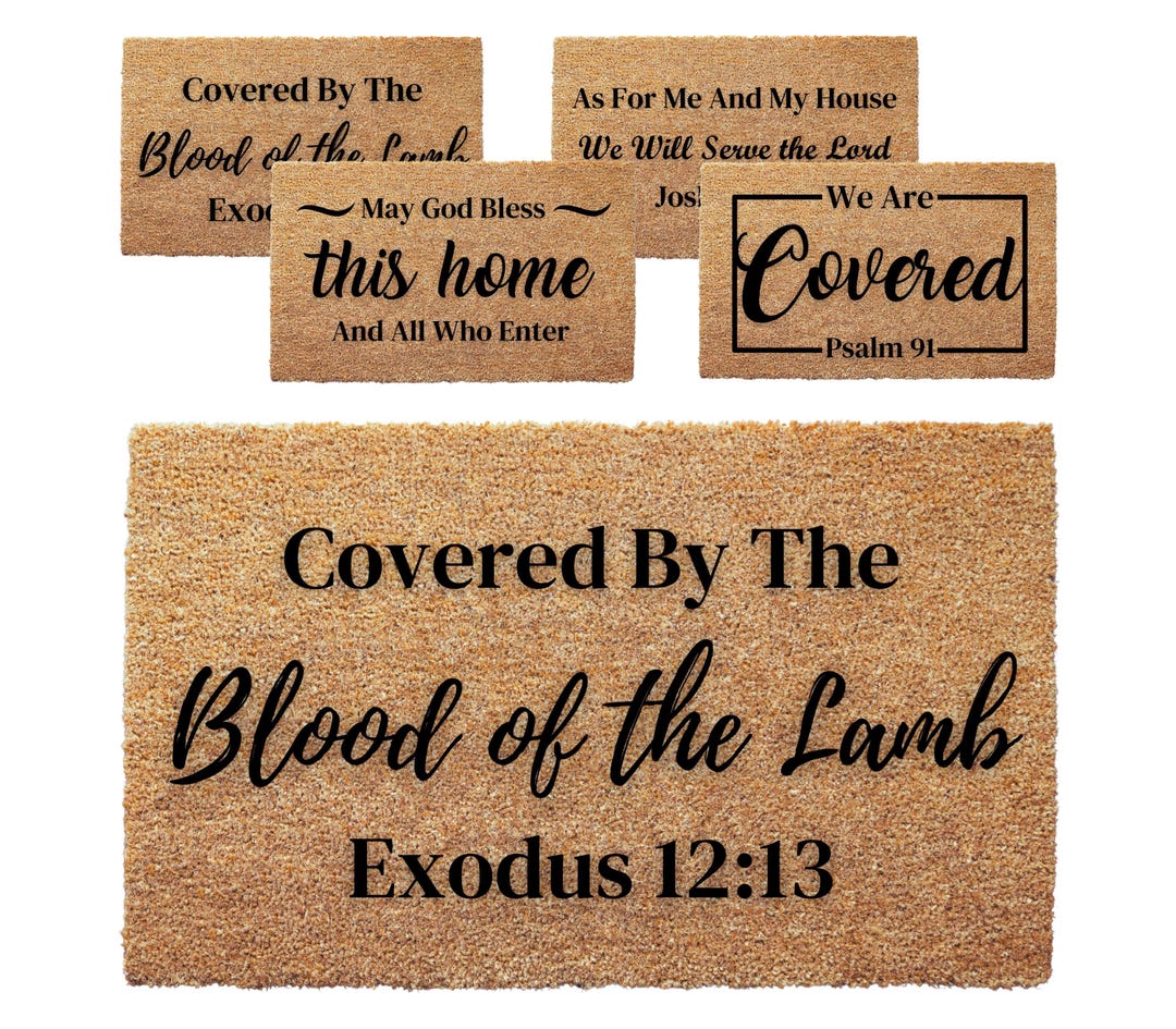 Bible Verse Doormat, 5 Design Options, Christian Doormats, Front Door ...
