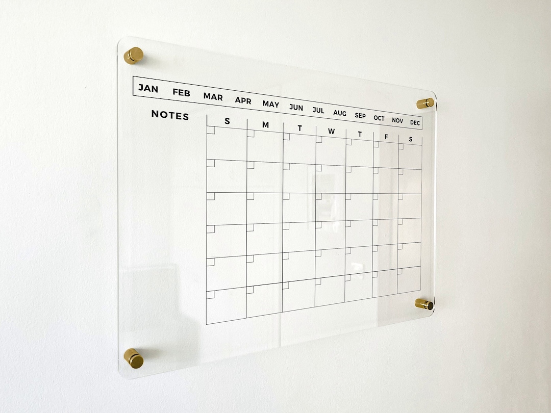 Acrylic Family Planner Wall Calendar Dry Erase Board Dry Erase Calendar ...