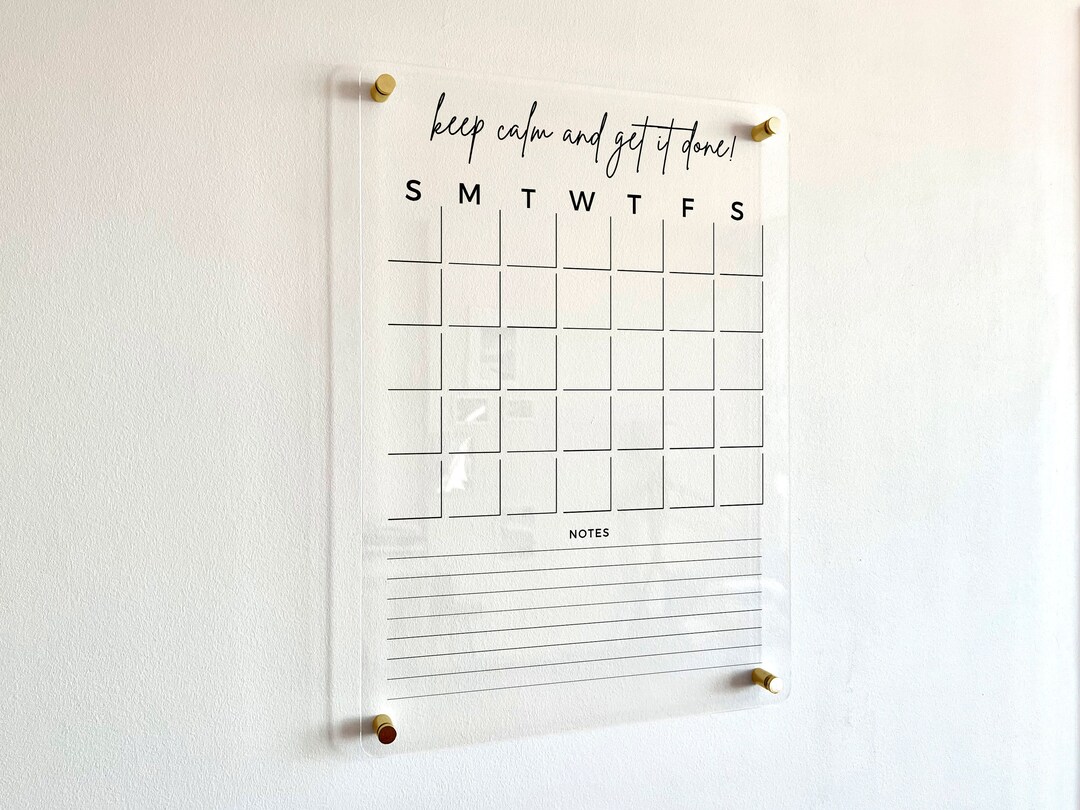 PERSONALIZED Acrylic Family Planner Dry Erase Monthly Calendar Monthly ...