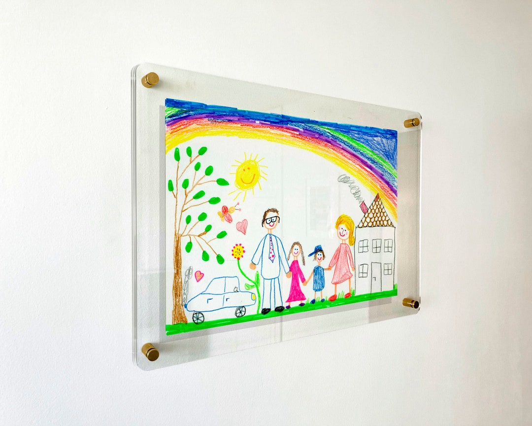 HANG YOUR MEMORIES Frame Wall - Floating Frame, Frameless Frame, Clear ...
