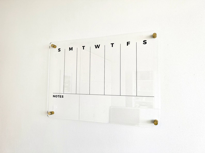 WEEKLY PLANNER Acrylic Wall Calendar 2022personalized Dry - Etsy
