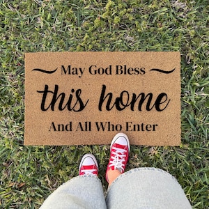 Bible Verse Doormat, 5 Design Options, Christian Doormats, Front Door ...