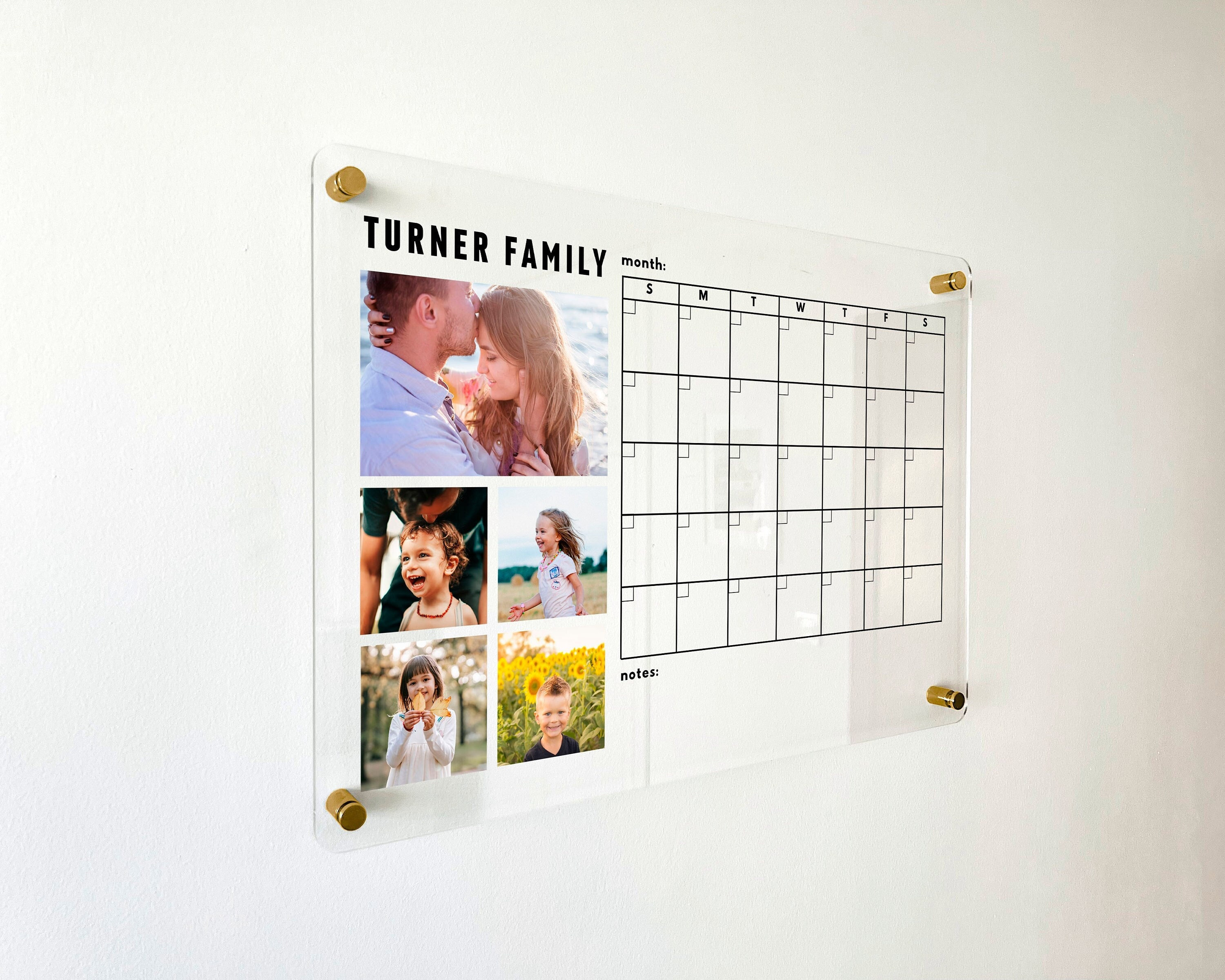 Collage Calendar, Monthly and Weekly Wall Calendar, Housewarming Gift ...